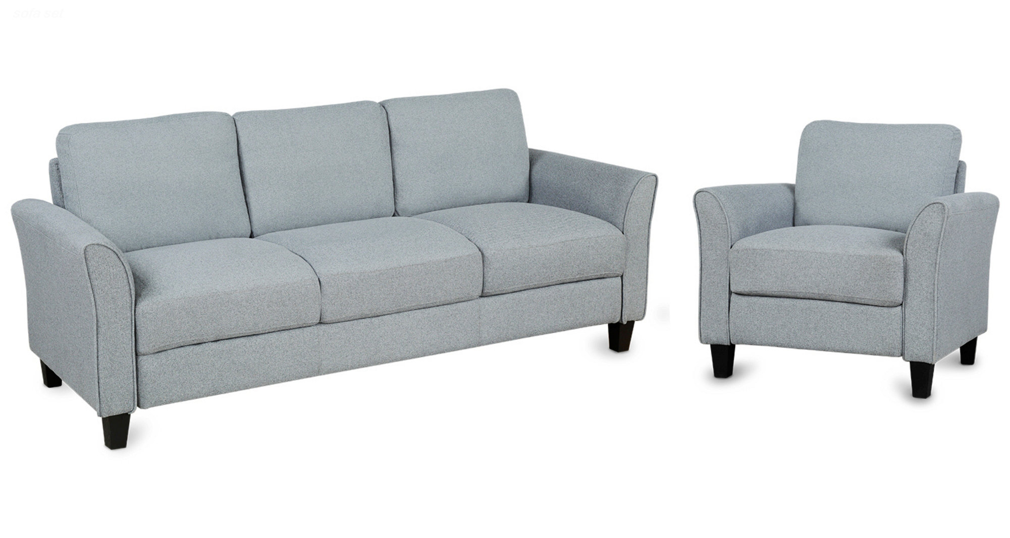 Lark Manor™ 2 Pieces Sofa Set, Upholstered Chair And 3-Seat Sofa | Wayfair