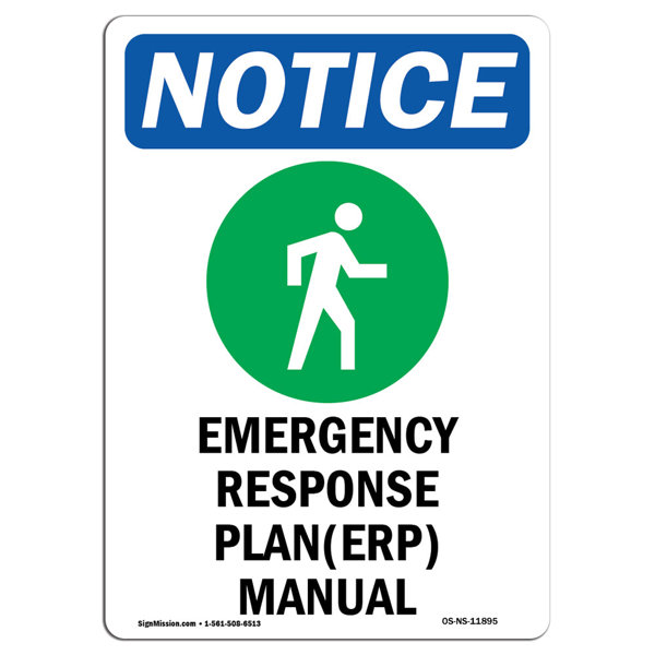 SignMission OSHA Notice - Emergency Response Sign With Symbol | Heavy ...
