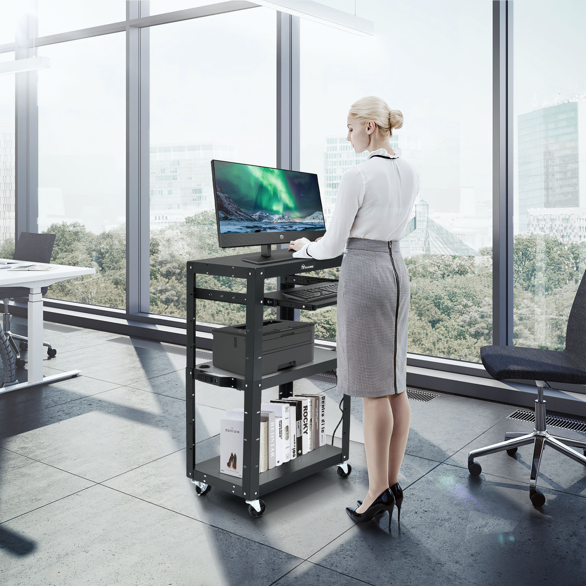 Balconera AV Cart with Wheels | Wayfair