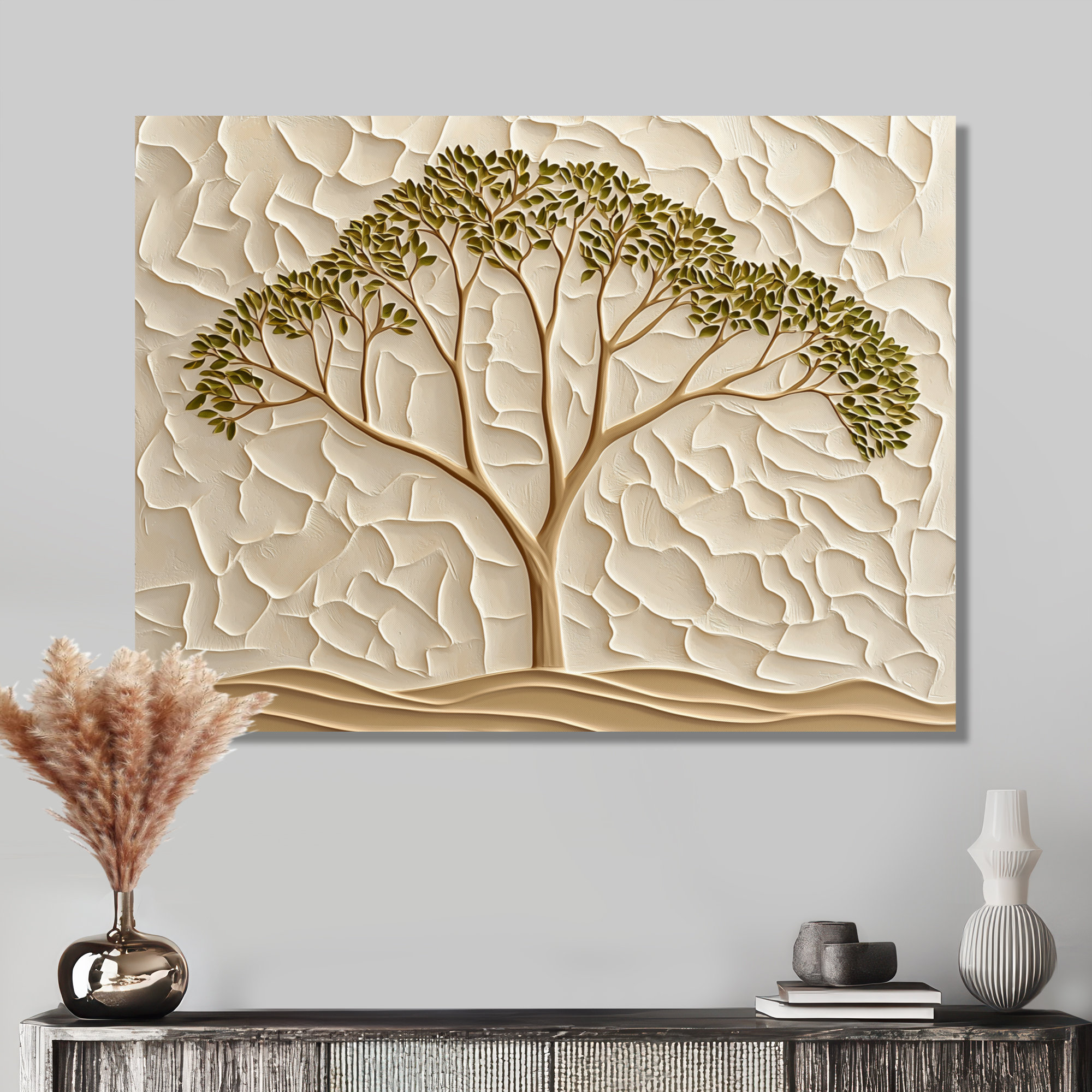 Latitude Run® Minimal Acacia Tree Landscape I - Acacia Tree Print Wall ...