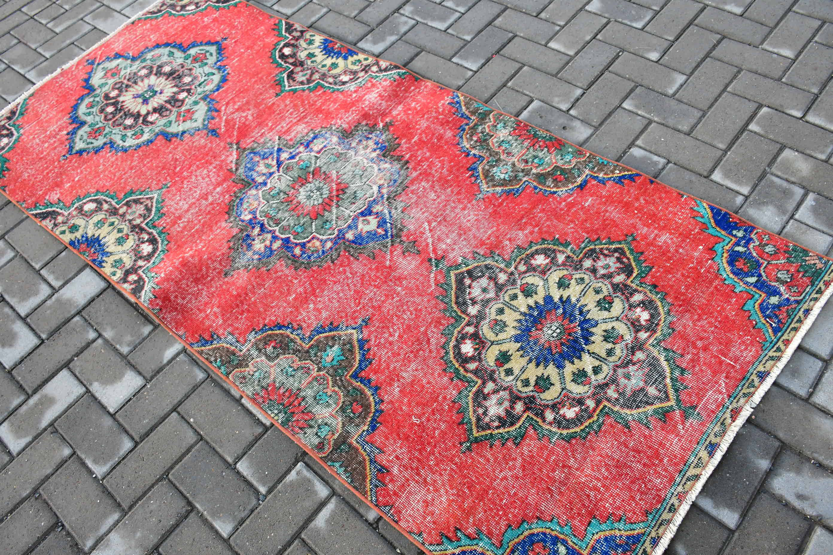 Bungalow Rose Handwoven Turkish Rug in Red with Bohemian Tribal Design ...