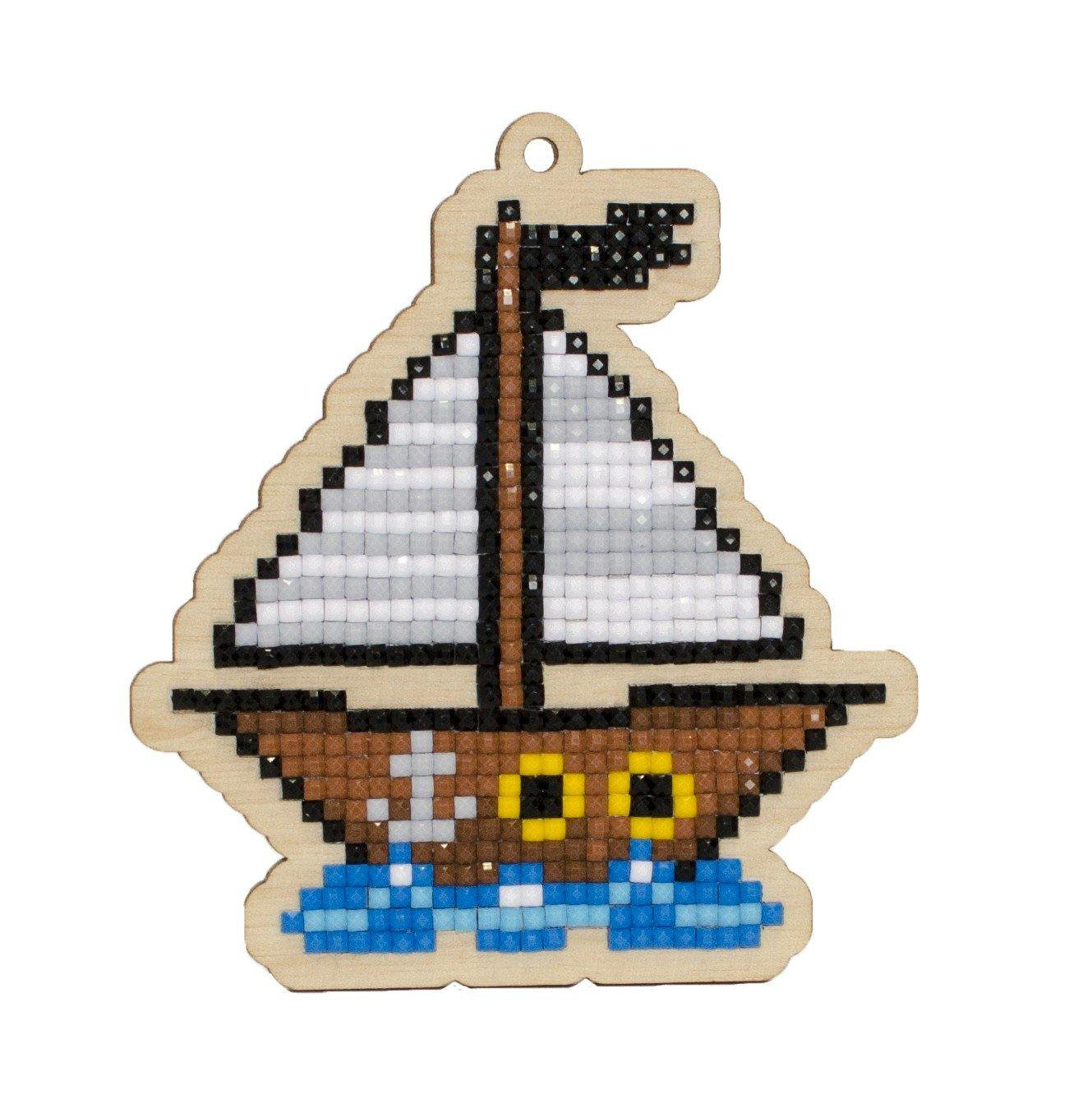 Wizardi Sailing Ship WWP257 Diamond Painting on Plywood Kit | Wayfair