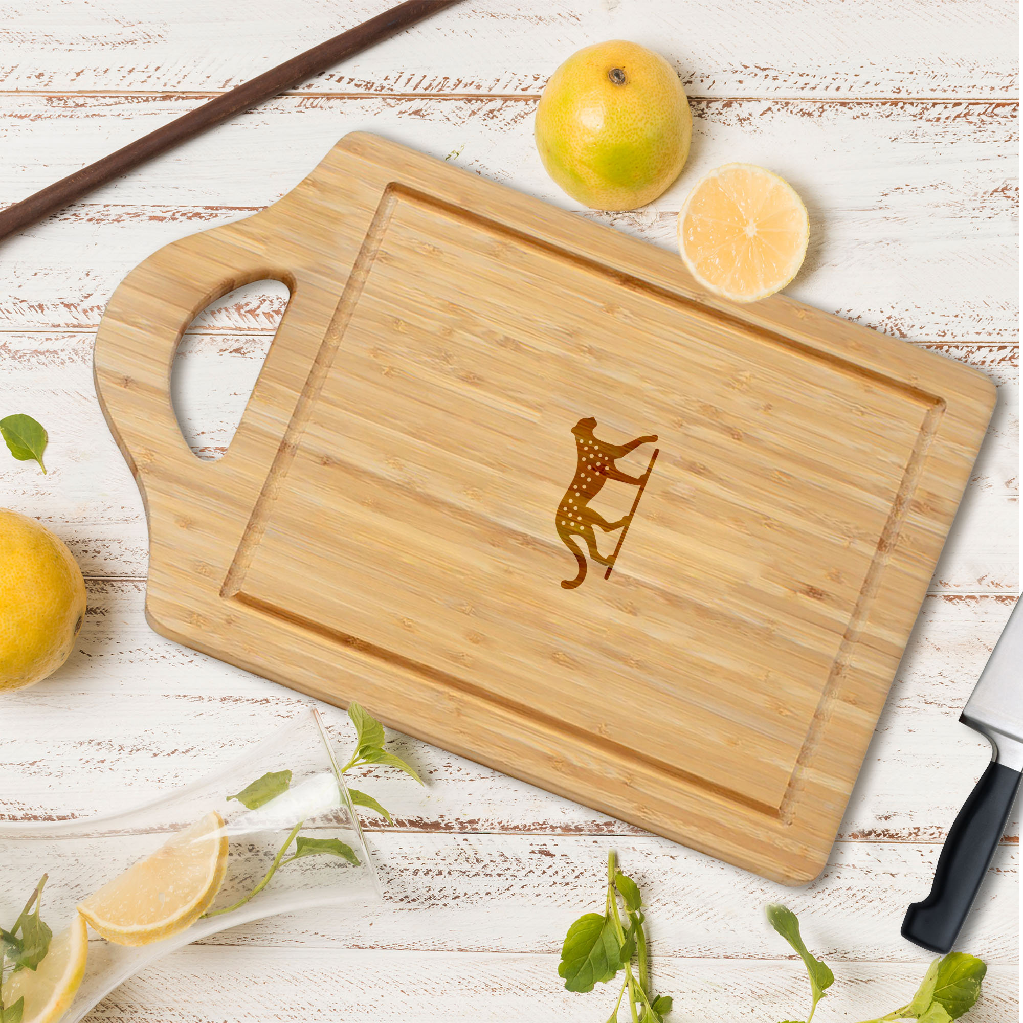 MentionedYou Safari Lines - 1 Piece Bamboo Cutting Board | Wayfair