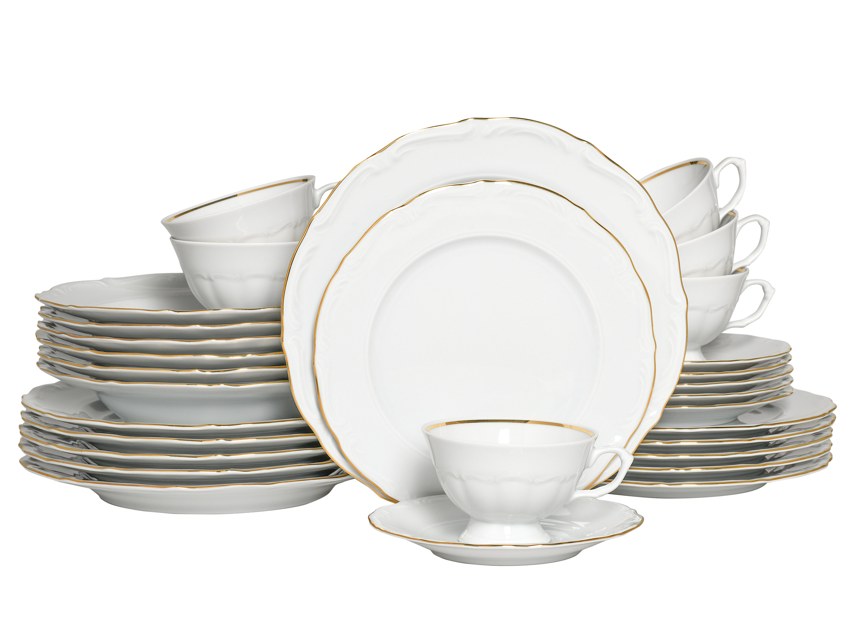 Creatable Maria Theresia 30 Piece Porcelain Dinnerware Set - Service ...