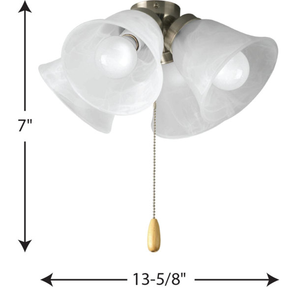 Winston Porter 4-Light Universal Ceiling Fan Branched Light Kit ...