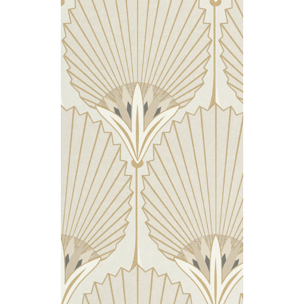 Everly Quinn Dilfuza Bold Art Deco Fan 33' L x 21" W Wallpaper Roll ...