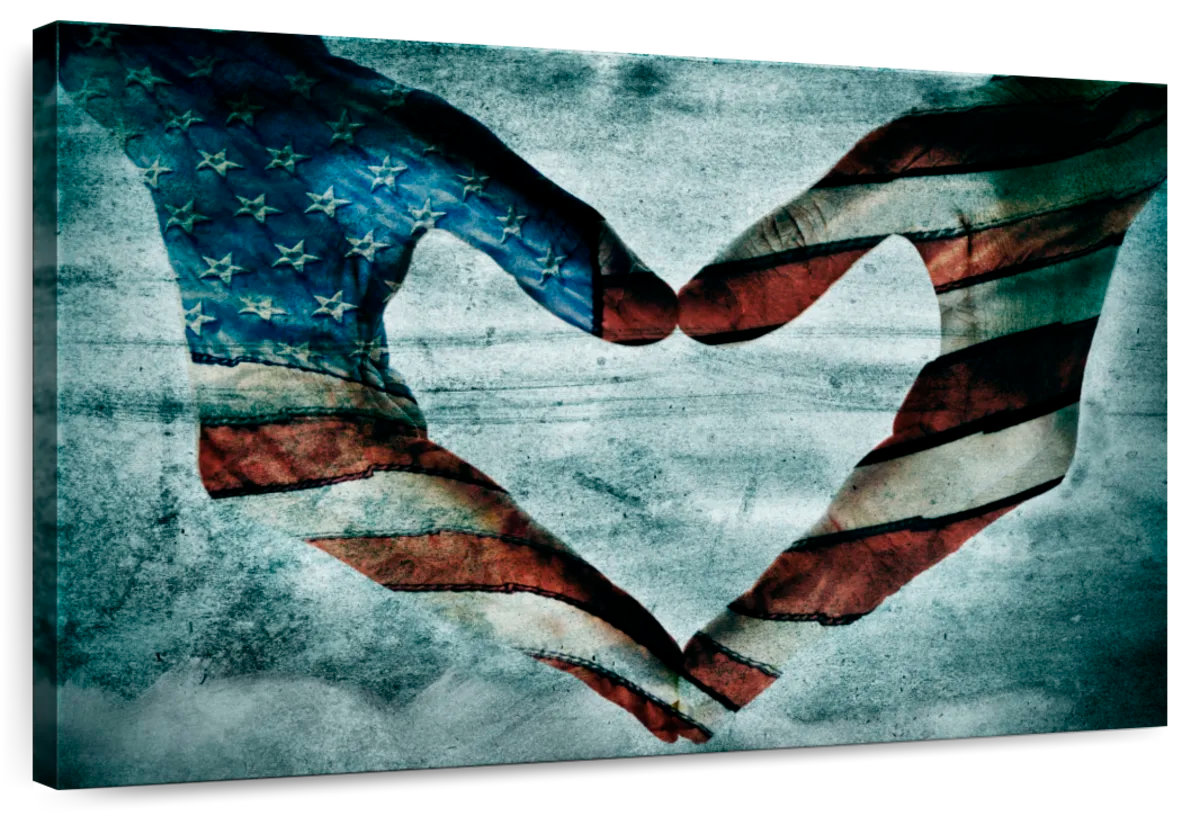 Ebern Designs Borges USA Heart Hands - Wayfair Canada