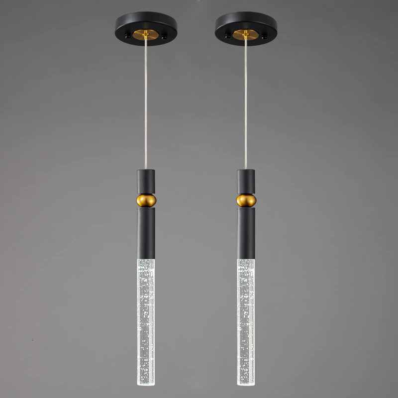 Mercer41 Nawed 2 - Pack Modern Black Kitchen Light Fixtures Ceiling ...