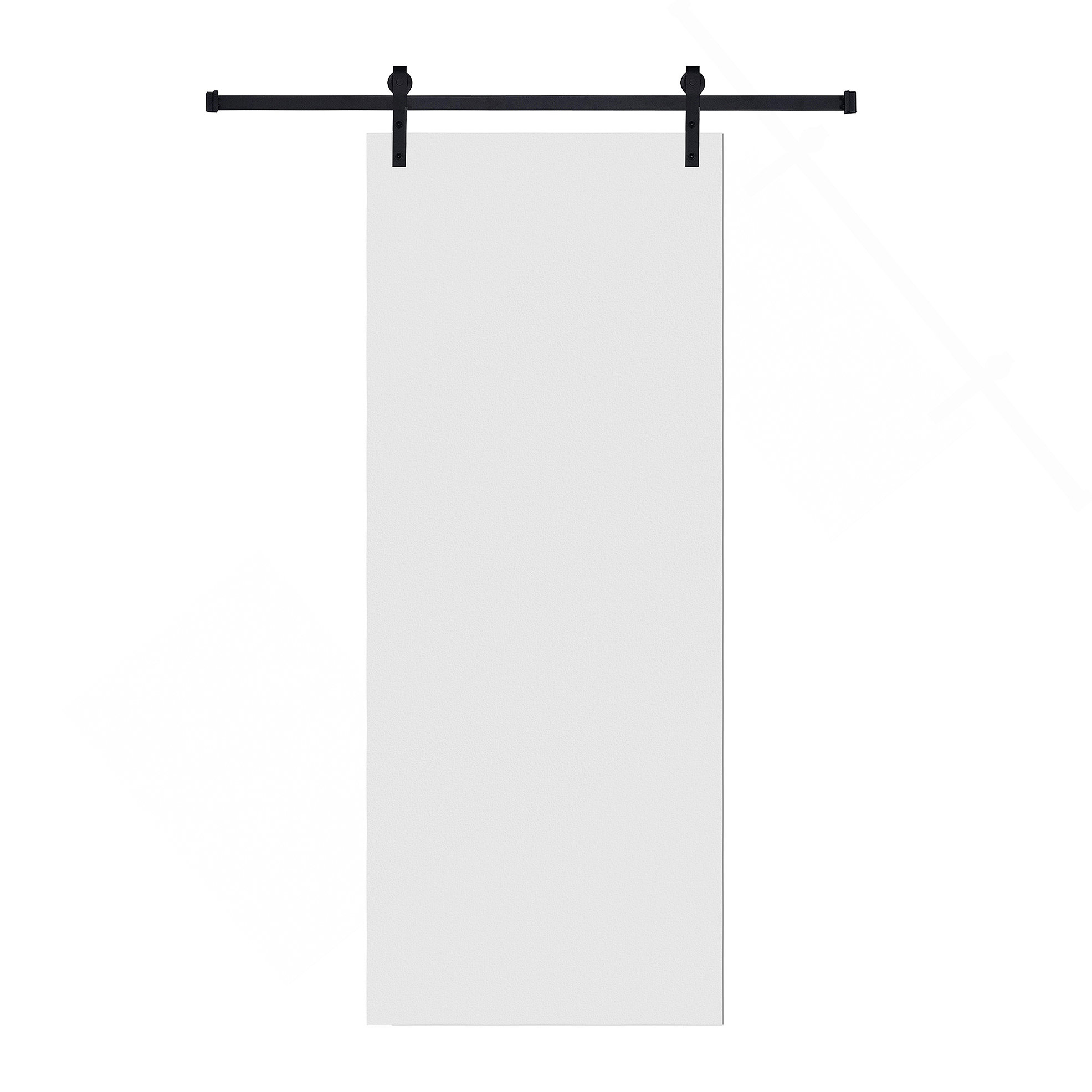 YIWUZEYI 18Double Modern flat panel 18 in. x 84 in. MDF White Barn ...
