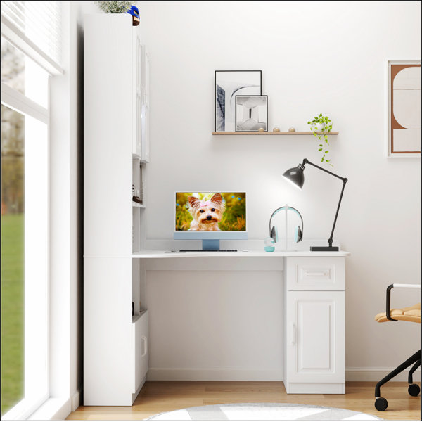 Red Barrel Studio® L-Shaped Corner Computer Desk for Home Office or ...