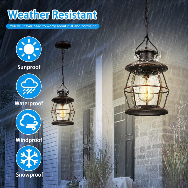 Kazoo 12.25'' Hardwired Outdoor Hanging Light | Wayfair
