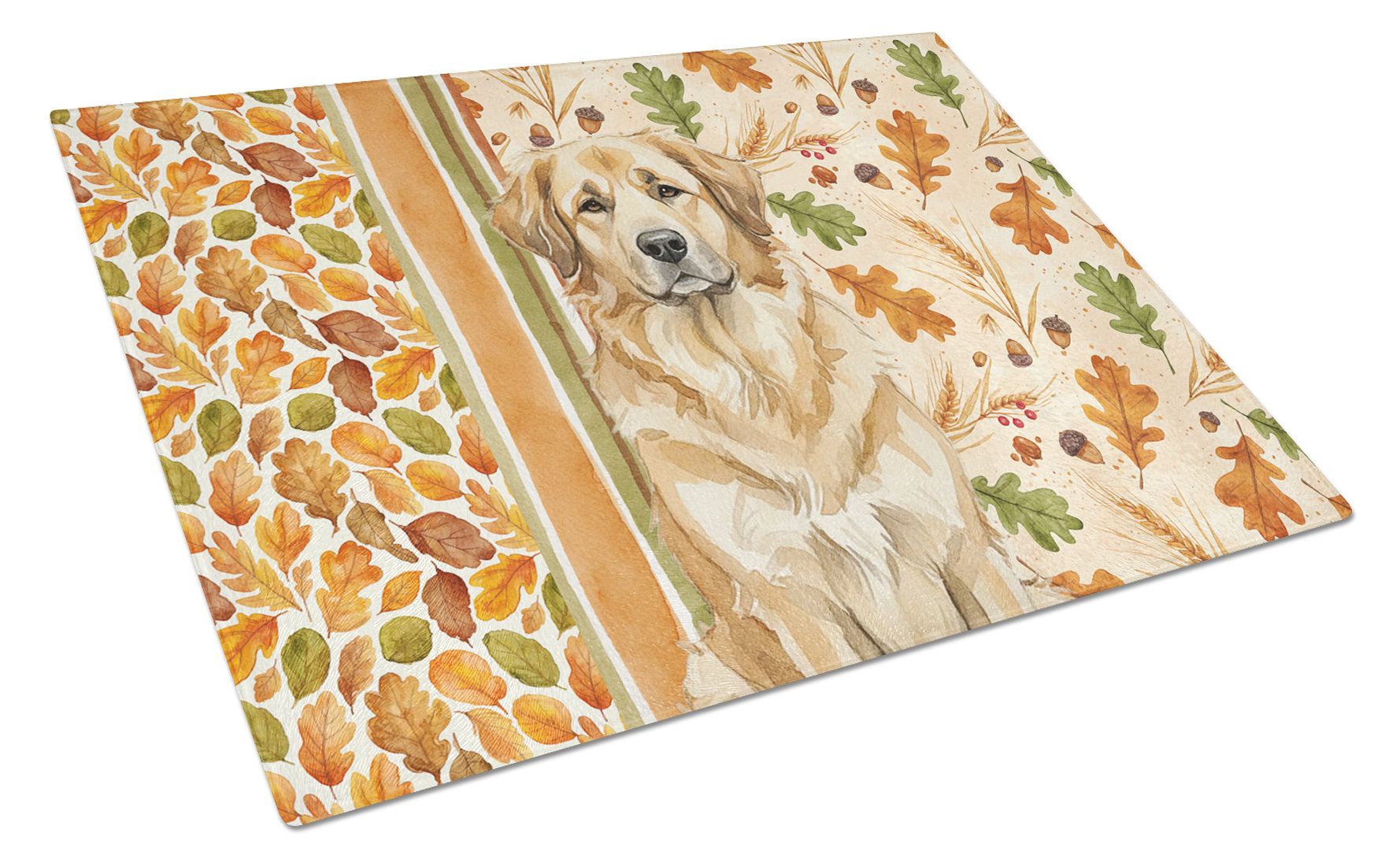 Caroline's Treasures Sandy Leonberger Heirloom Fall Glass Cutting Board ...