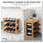 George Oliver Natural Bamboo Freestanding Wine Rack, 6-Tier 24-Bottle ...