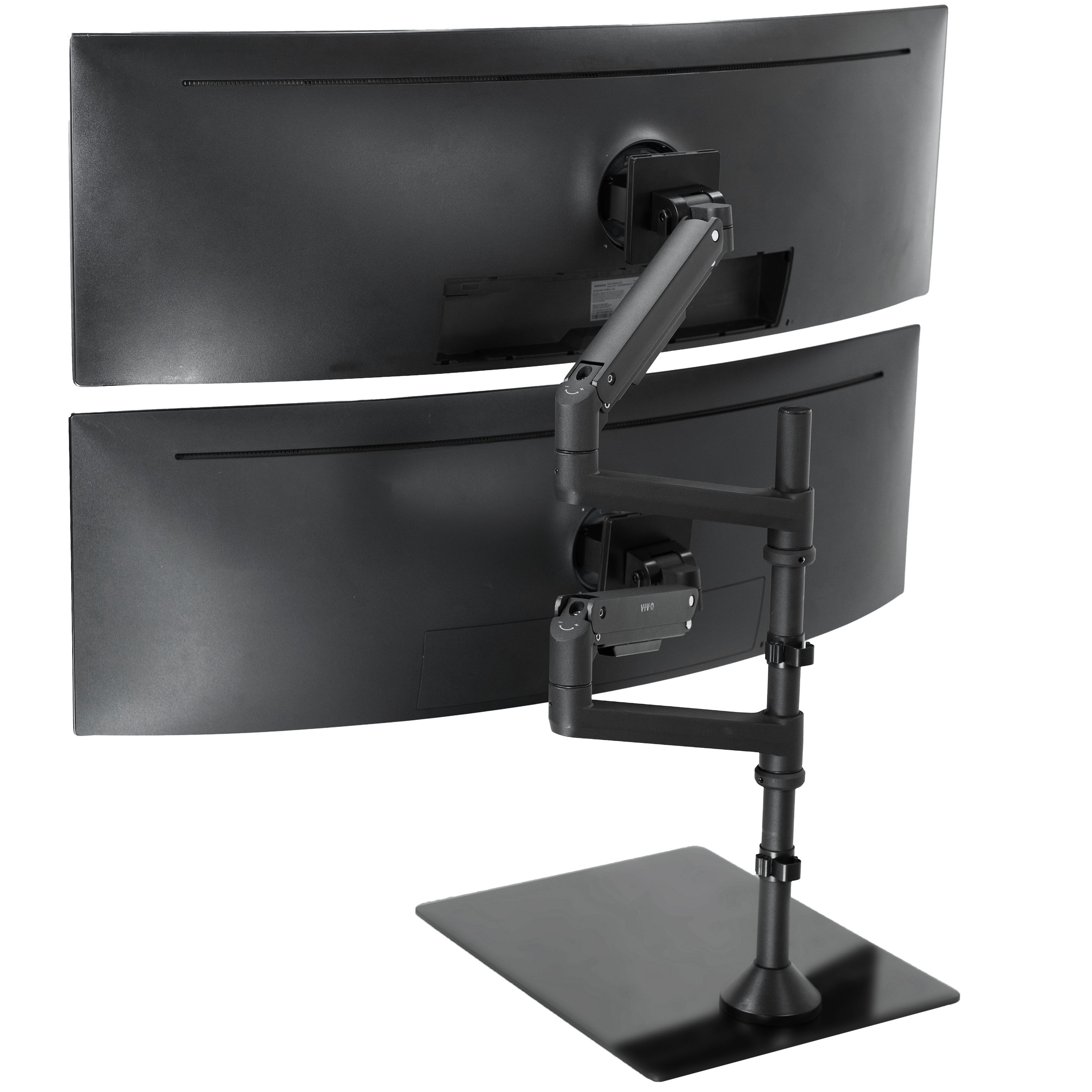 Vivo Pneumatic Dual Ultrawide Monitor Desk Stand, Up To 49 Inch ...
