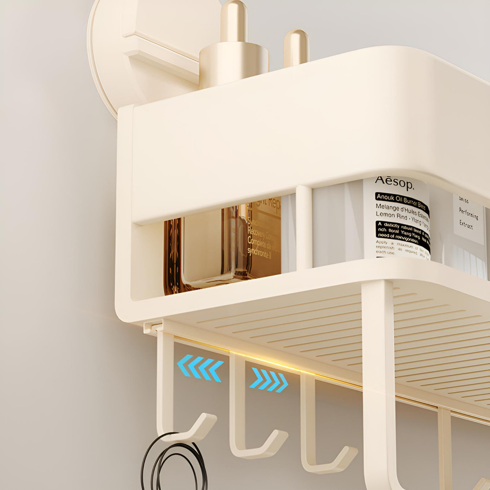 Rebrilliant Non Perforated Suction Cup Storage Rack, Bathroom And ...