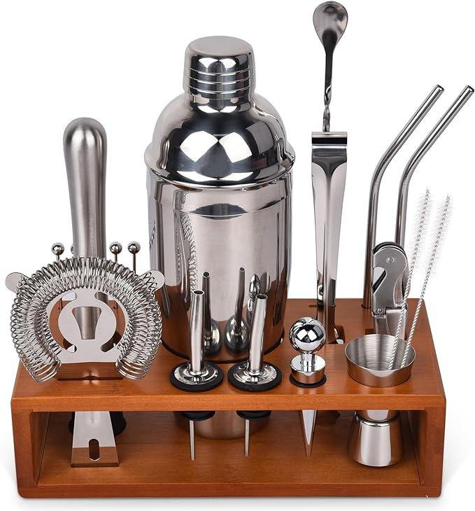 Ebern Designs Bartender Kit, Cocktail Shaker Set for Mixed Drink Home ...