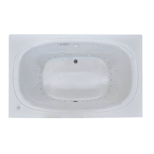 Spa Escapes St. Kitts 65.75'' x 42.25'' Drop-In Acrylic Bathtub | Wayfair