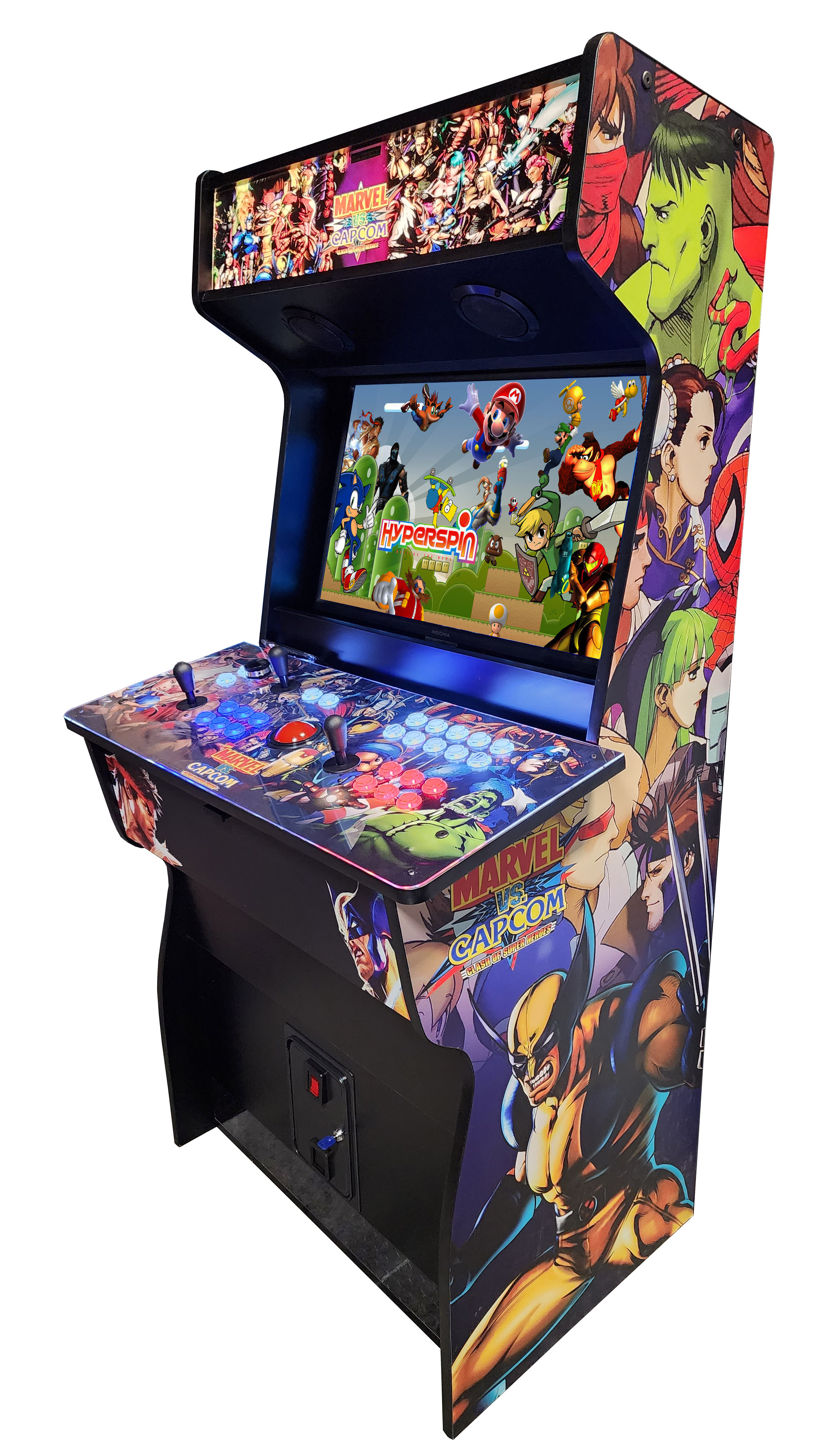 N2fun Mame/Hyperspin Marvel Vs Capcom Upright Arcade Game | Wayfair