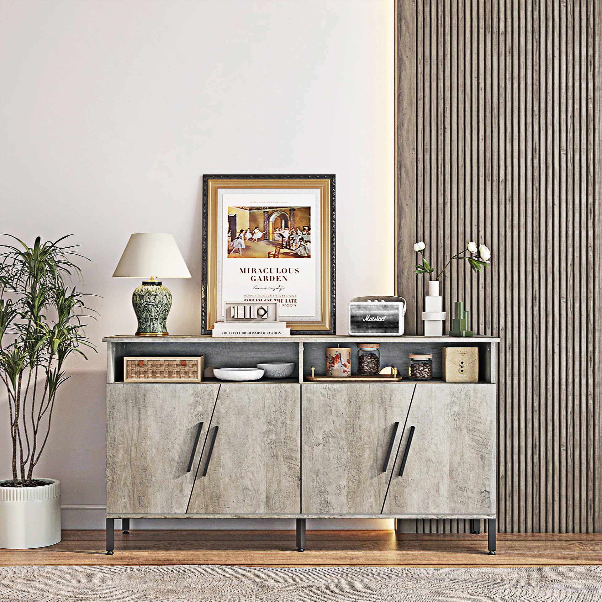 Millwood Pines Alazia Solid Wood Media Console, TV Stand,tv console ...