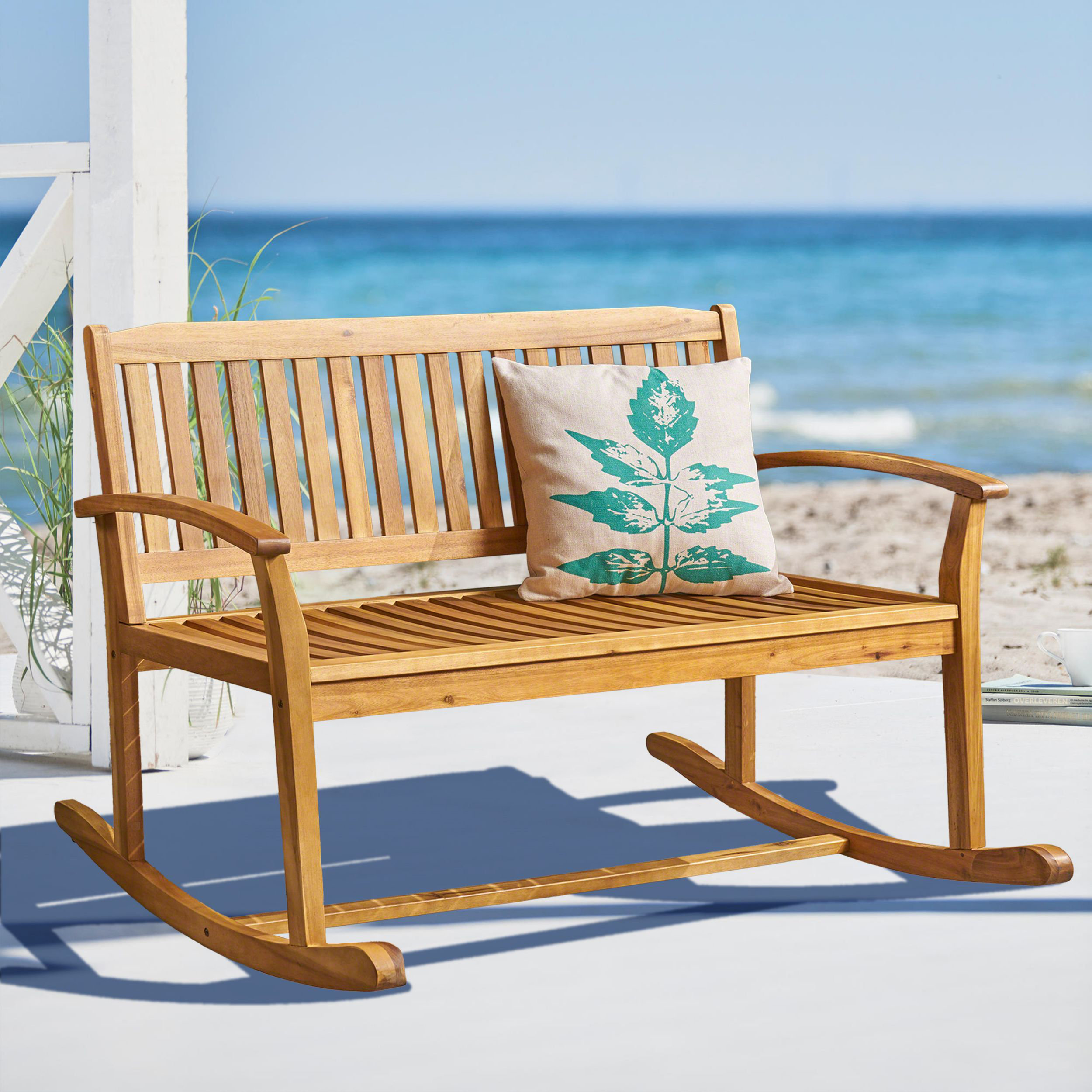 Red Barrel Studio® Outdoor Double Rocking Chair | Wayfair