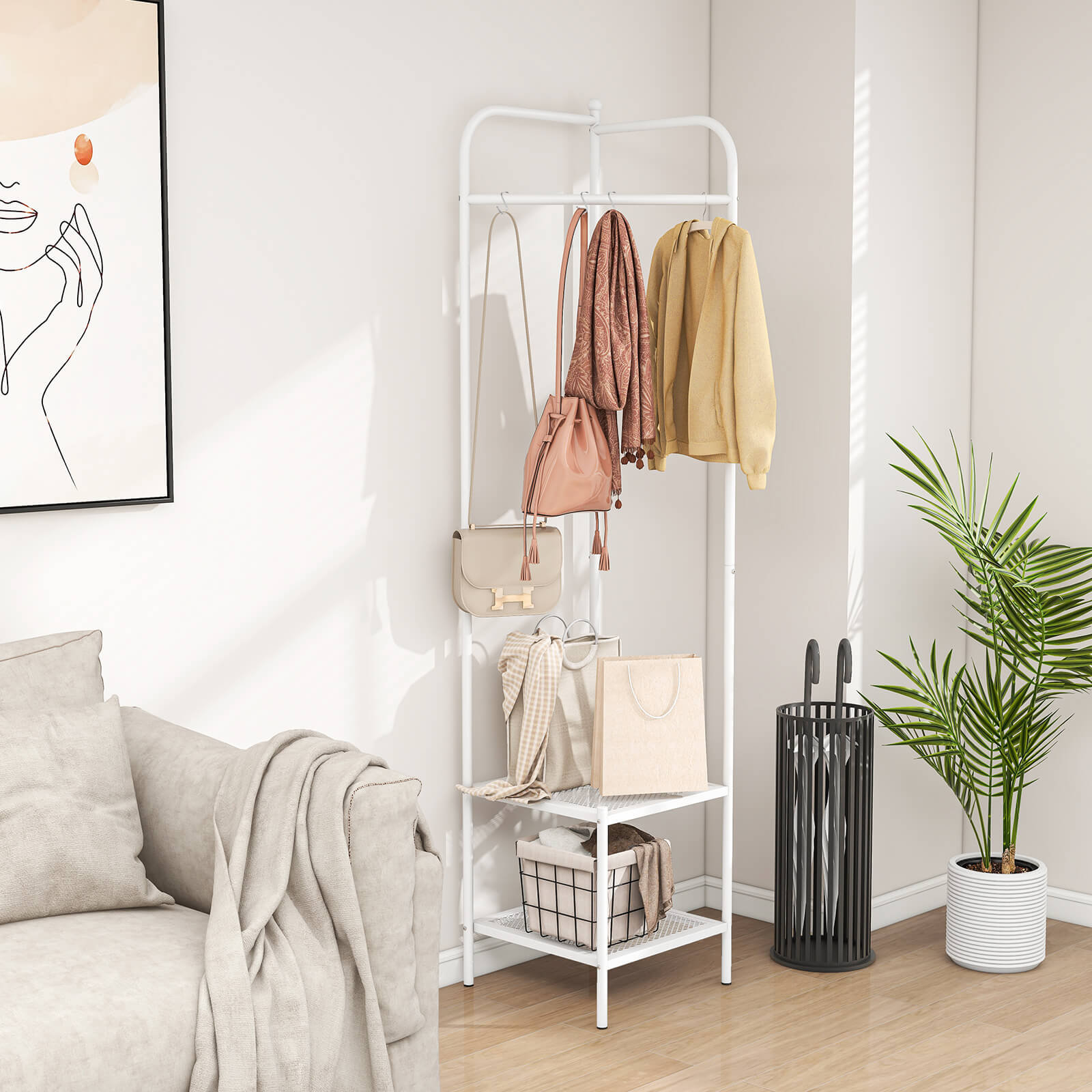 Ebern Designs Sanjay Freestanding Clothing Racks | Wayfair