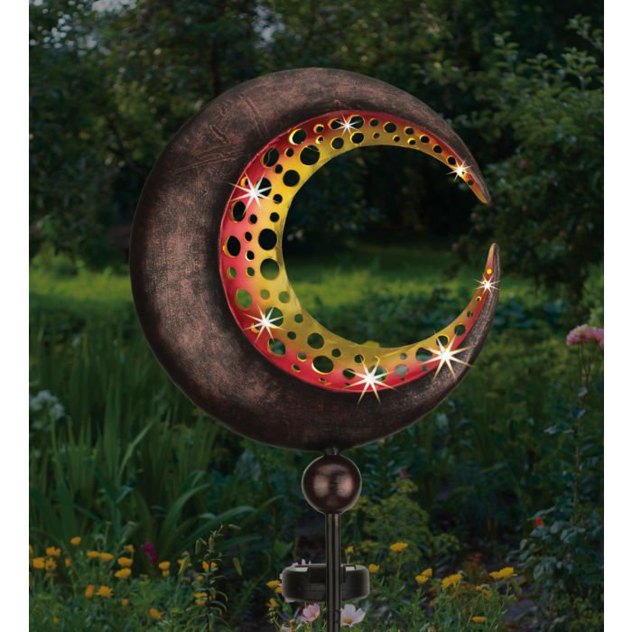 Regal Art & Gift Filigree Solar Stake - Half Moon | Wayfair