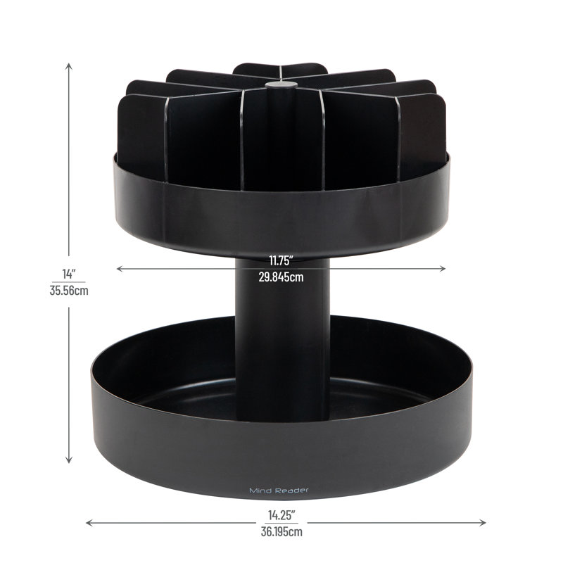 Mind Reader 2-Tier Snack Carousel, Countertop Organizer, Snack Tray ...