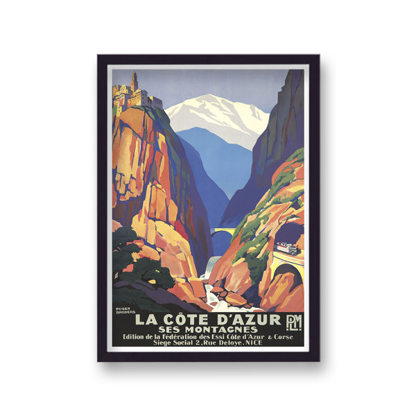 Happy Larry La Cote D'Azur Vintage Travel Print | Wayfair.co.uk