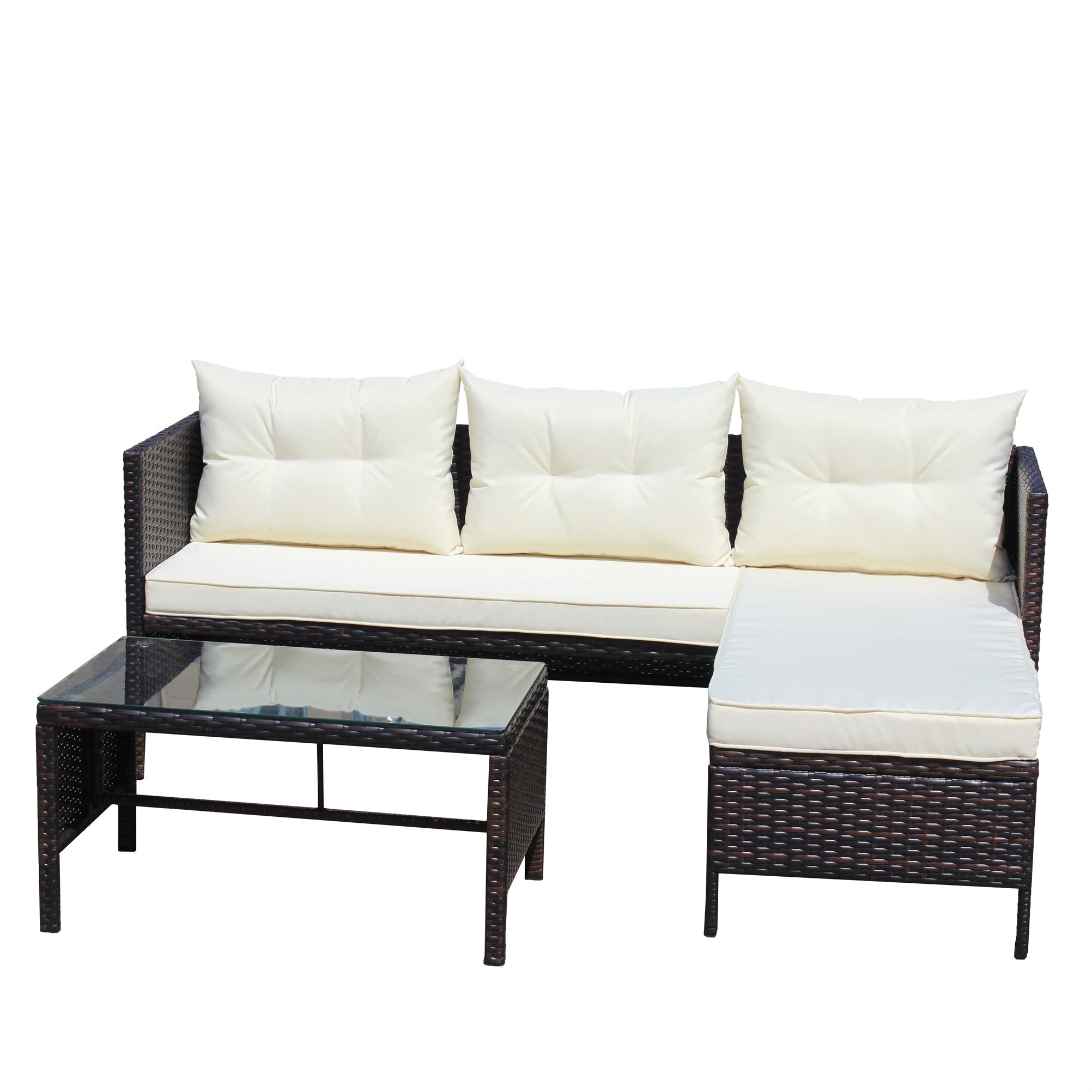 Ebern Designs Tysheed 70.25'' Iron Outdoor Patio Sectional Set | Wayfair