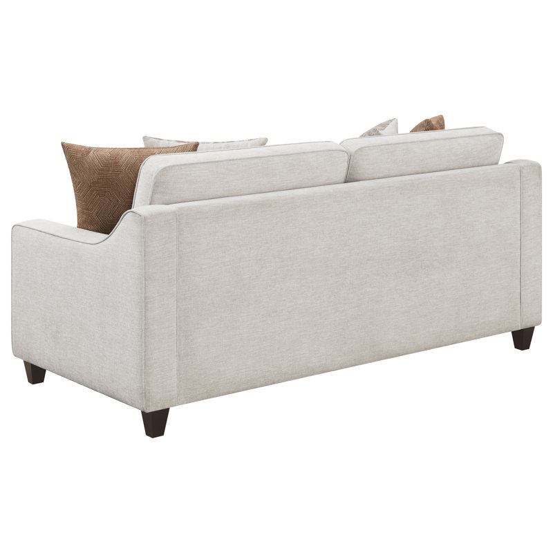 Hokku Designs Christine 3-Piece Upholstered Sloped Arm Sofa Set Beige ...