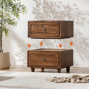 Rosalind Wheeler Aivery Farmhouse 2 - Drawer Solid Wood Modular ...