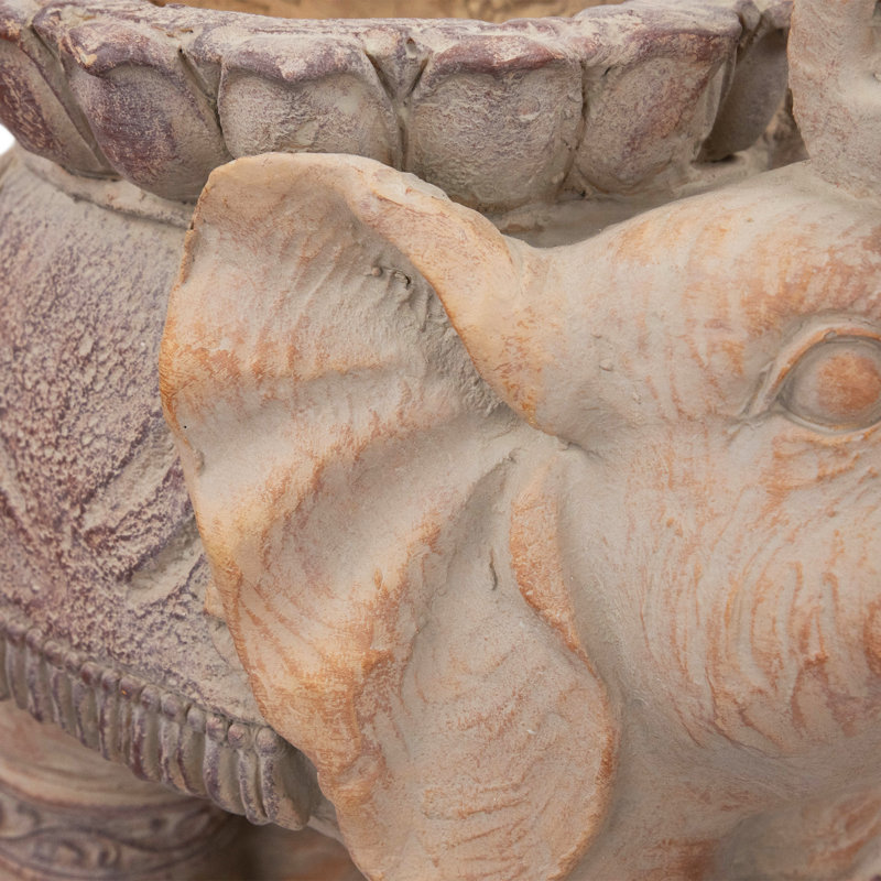 Northlight Seasonal Elephant Outdoor Garden Ceramic Statue Planter ...