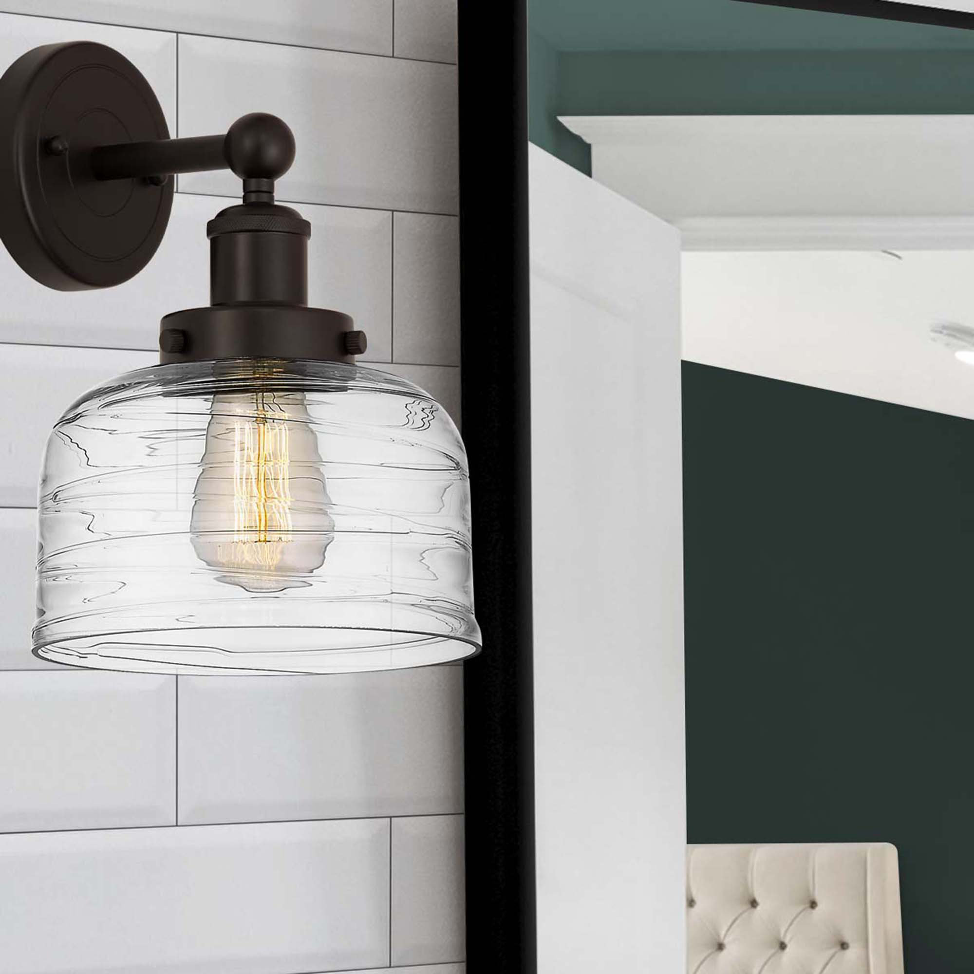 Breakwater Bay Caney 1 Light Steel Armed Sconce | Wayfair
