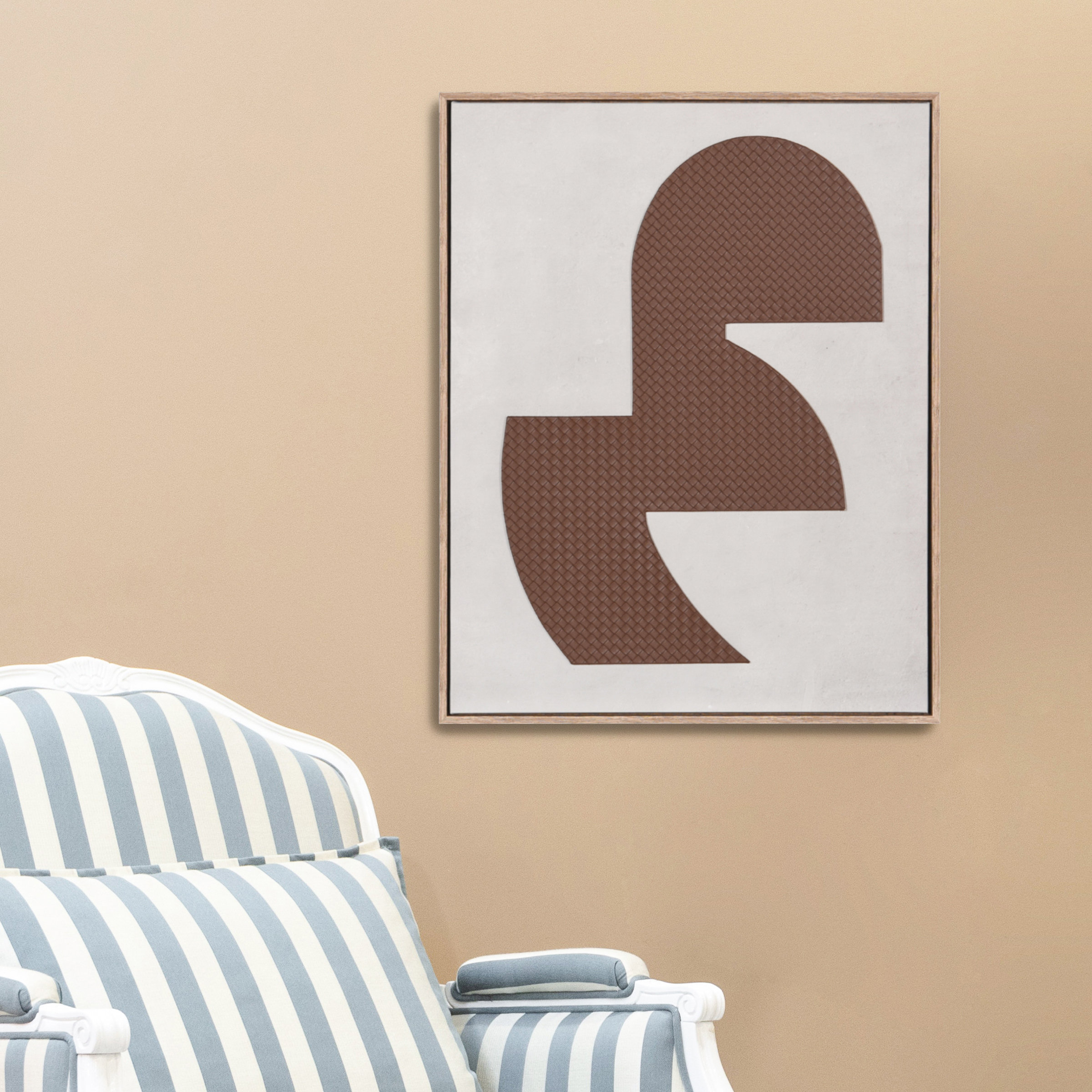 Ivy Bronx Abstract Leather II - Mixed Media Die Cut Leather On Canvas ...