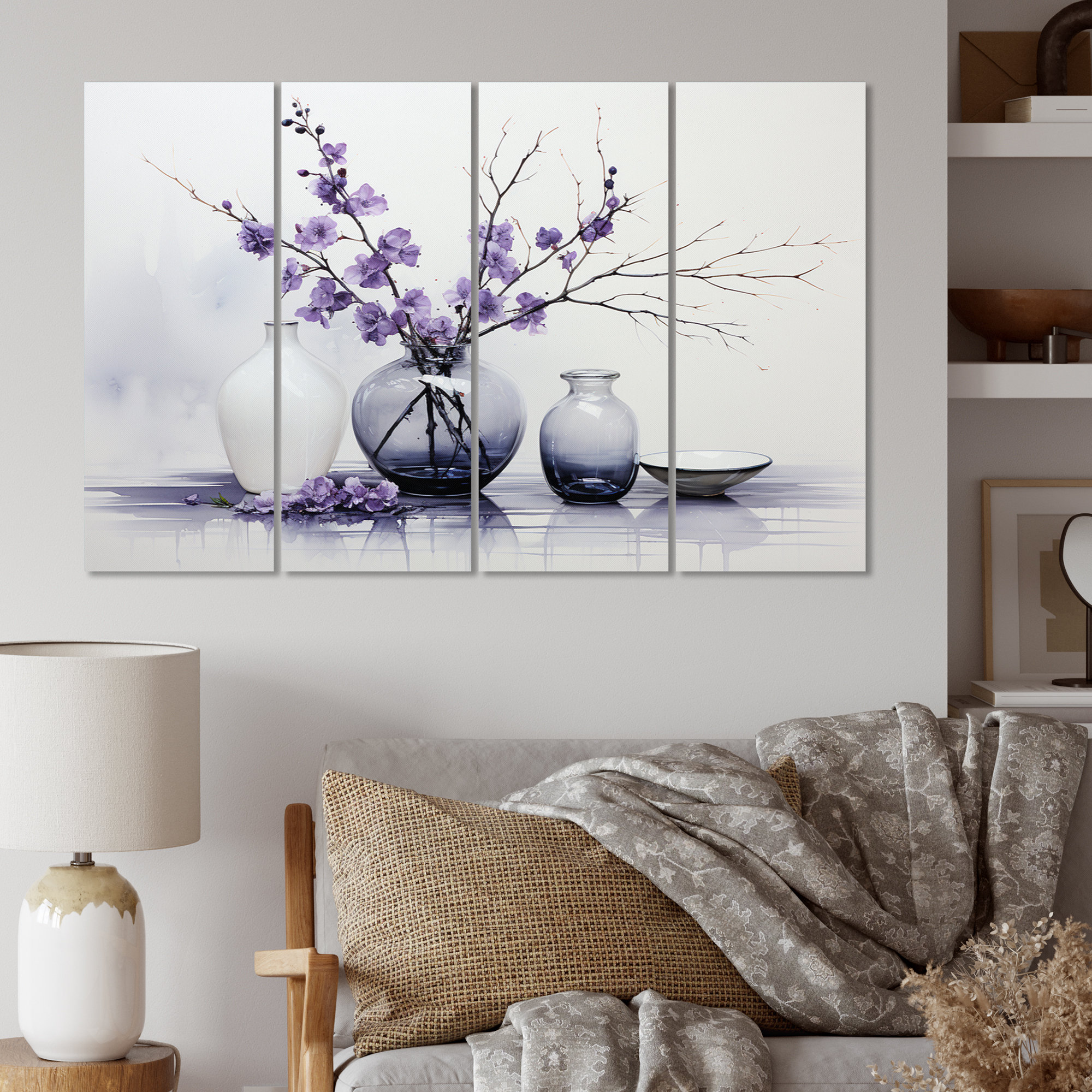 Winston Porter " Purple Gray Minimalism Balance And Contrast Pottery ...