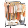 Rebrilliant Madelein Rolling Clothes Racks, Heavy Duty Garment Rack ...