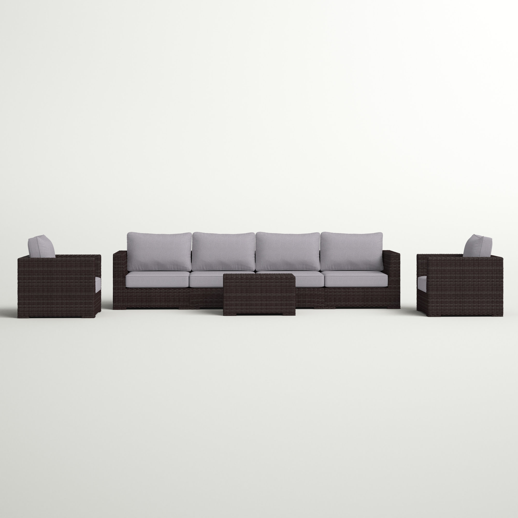 Birch Lane™ Caron Wicker Fully Assembled 6 - Person Seating Group with ...