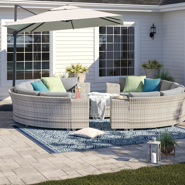 Beachcrest Home Bannister 14 - Person Outdoor Seating Group with ...