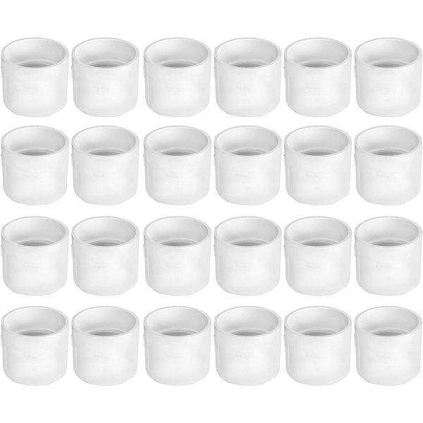 Supply Giant 1-1/4 in. White PVC DWV Coupling, Hub x Hub Drain, Waste ...