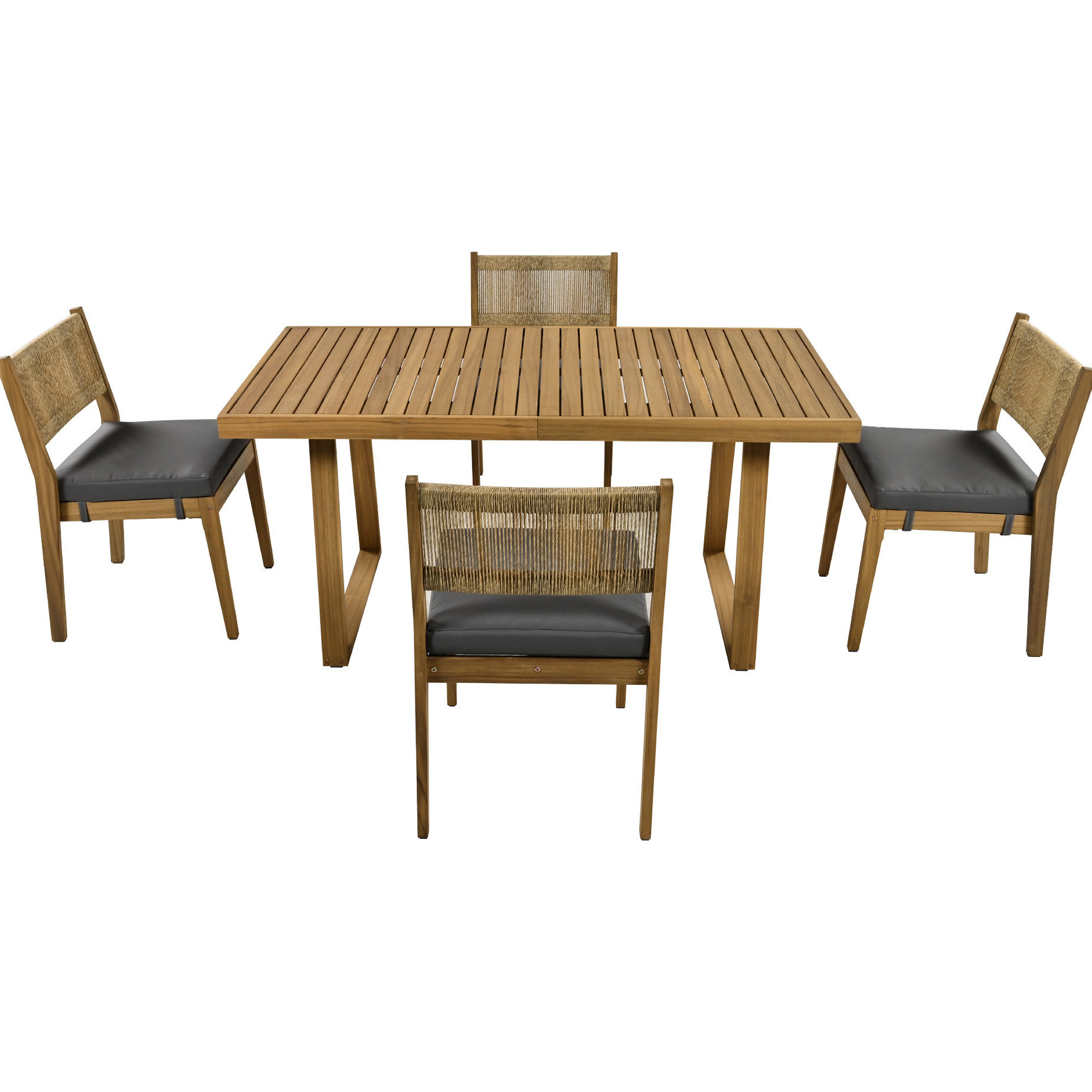 Banior Ustyle Wood Outdoor Dining With Easy Assembly Instructions For ...