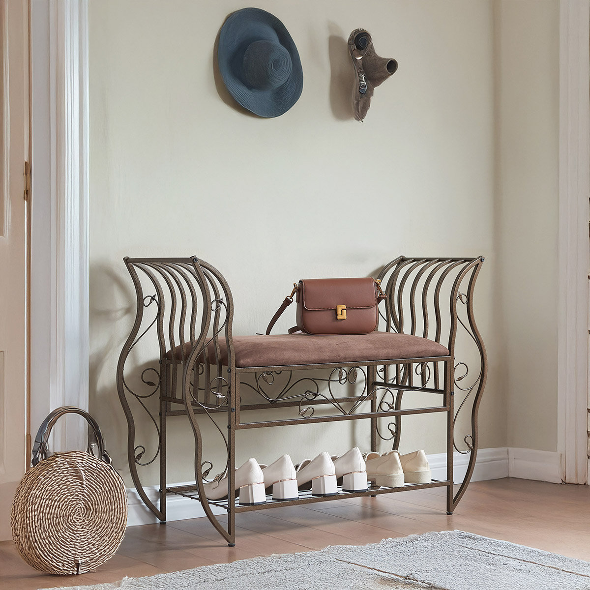 House of Hampton Metal Frame Bench - Wayfair Canada