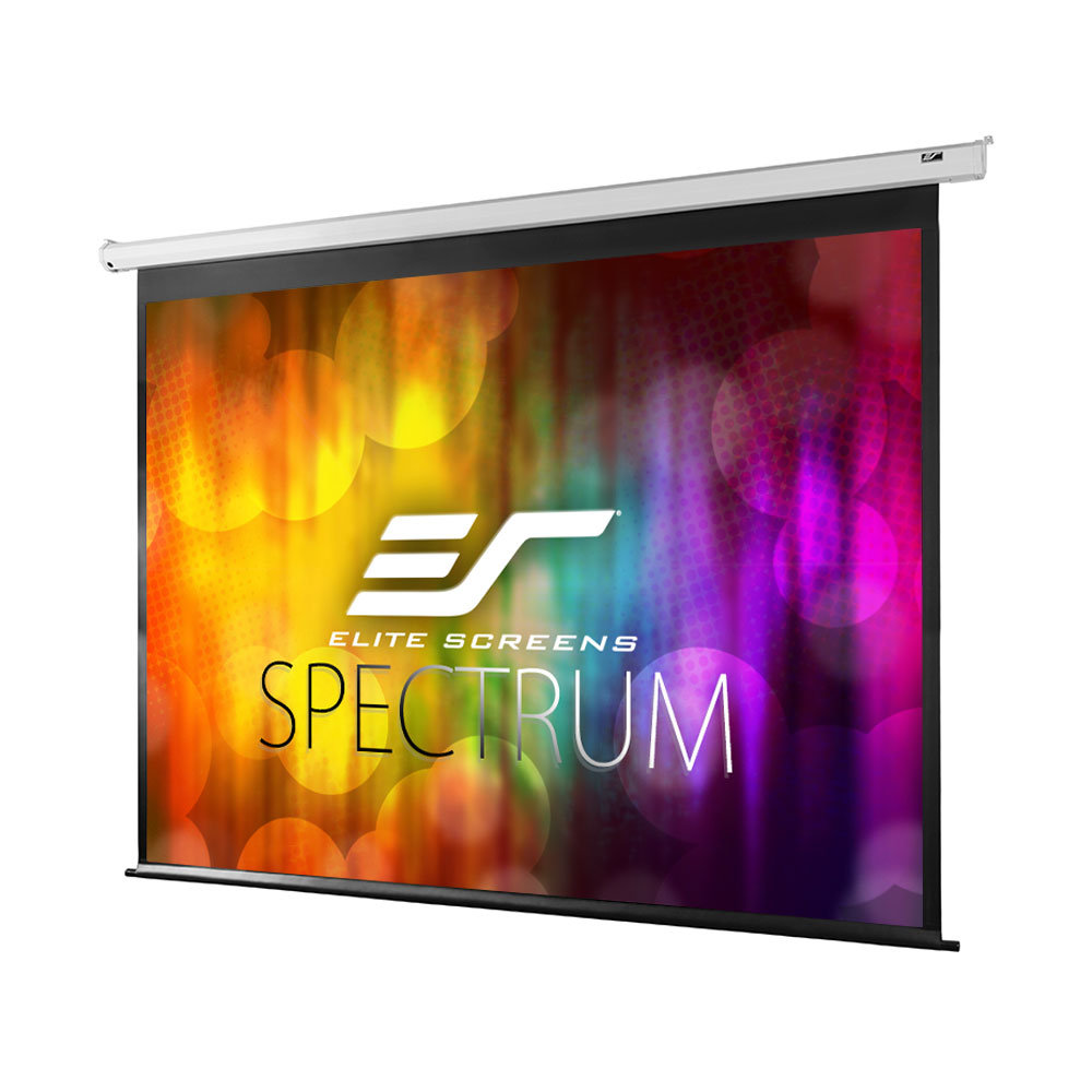 Elite Screens Spectrum Series White Electric Wall/Ceiling Mounted ...