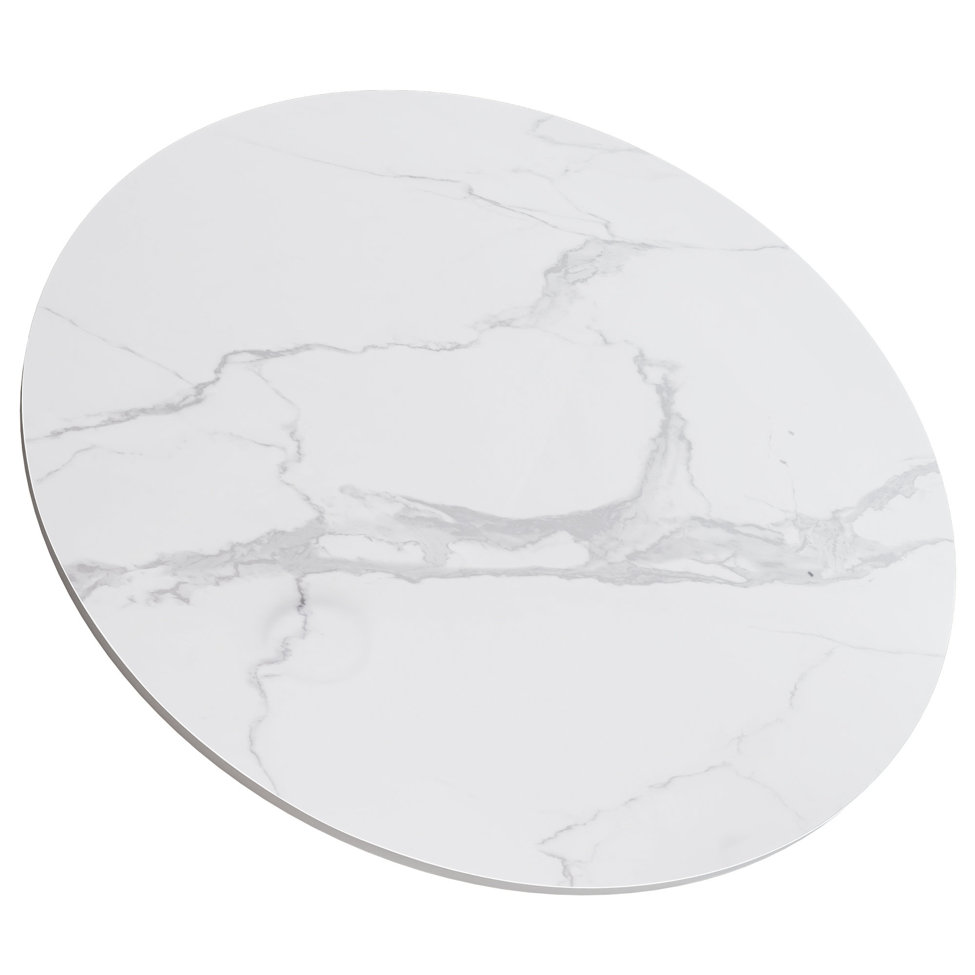RELEYU Sintered Stone Round Beveled Edge Ceramics Table Top & Reviews ...