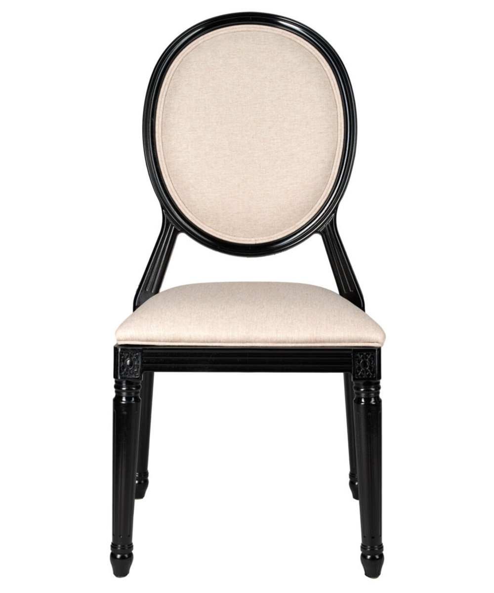Chivari Resin Louis Pop Chair With Vinyl/Burlap Fabric Seat And Back By ...