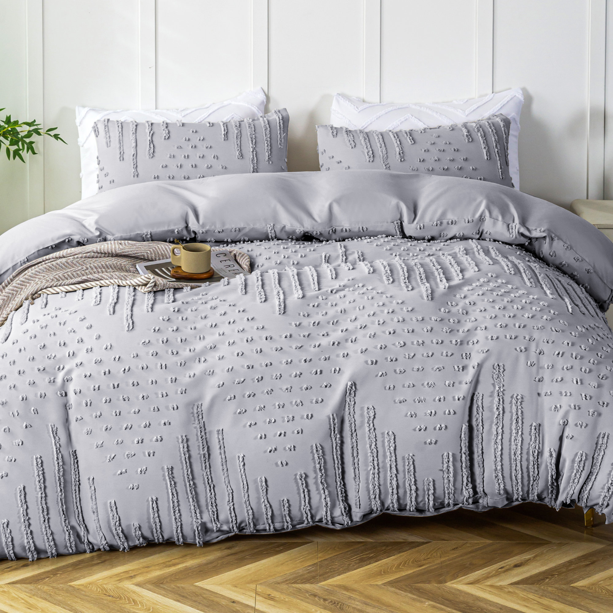 Alpha Home Tufted Bohe Duvet Cover Set Beddings & Reviews | Wayfair