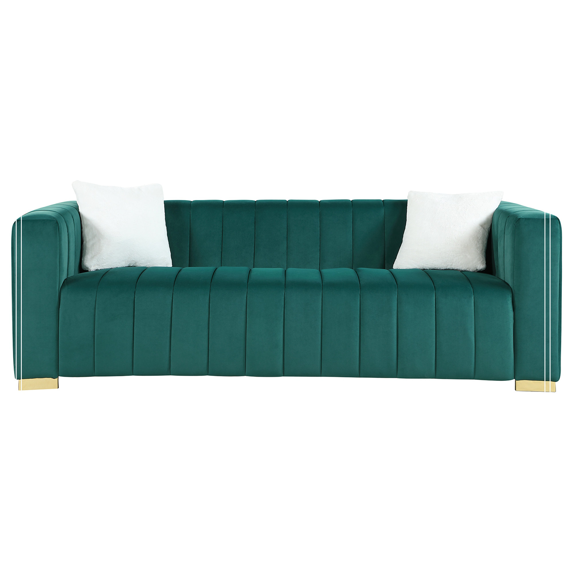 Mercer41 A modern channel sofa take on a traditional Chesterfield,3 ...