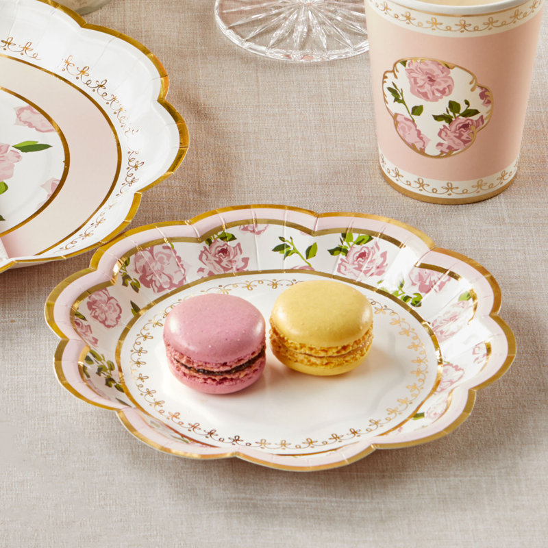 Kate Aspen Tea Time Whimsy Basic Paper Disposable Appetizer Plate | Wayfair