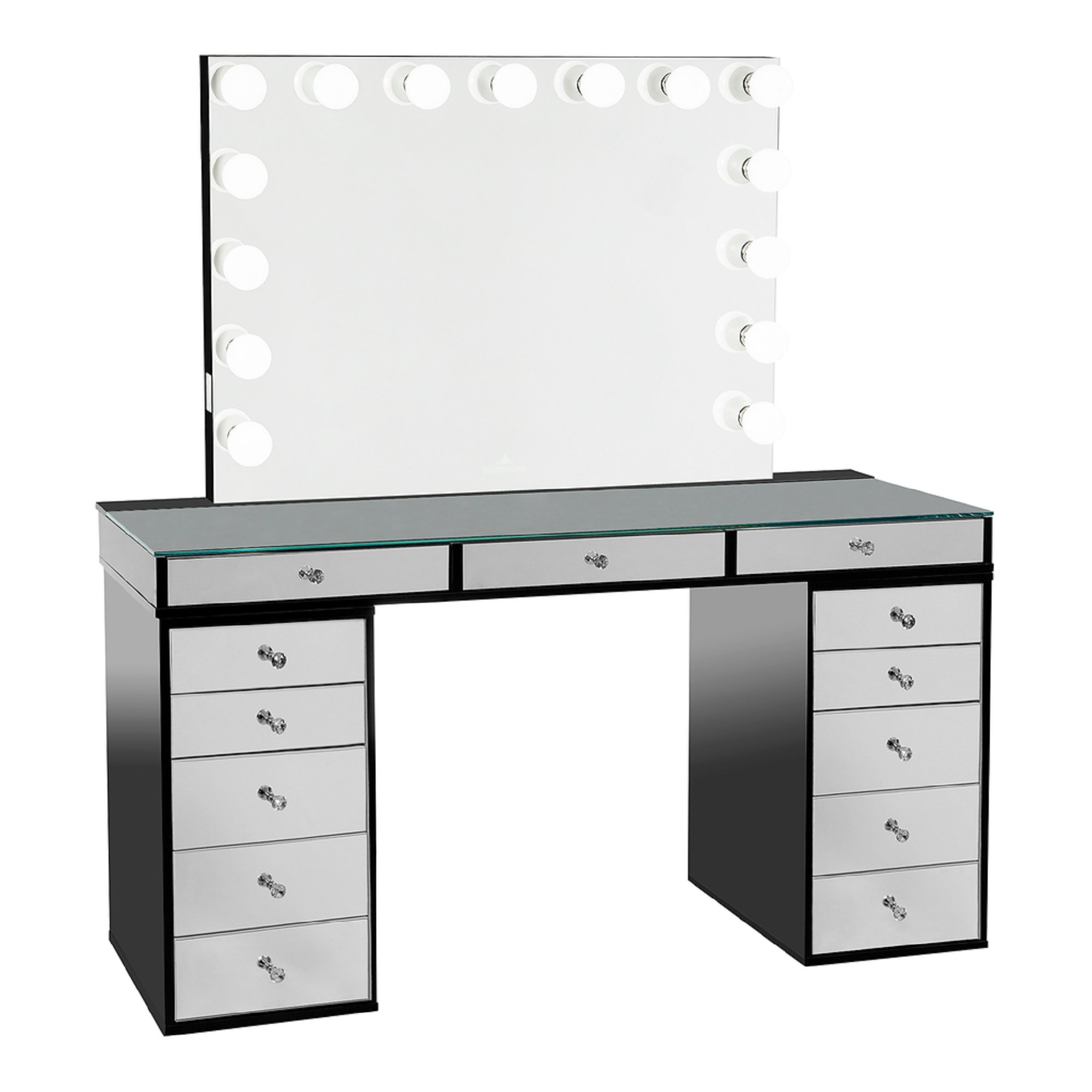 Latitude Run® SlayStation Pro 2.0 Tabletop Vanity Mirror with Lights ...