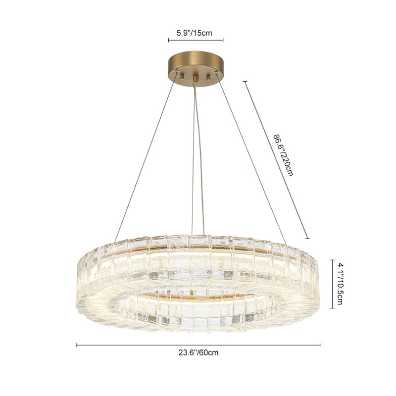 Mercer41 Dimmable Led Water Glass Round Chandelier | Wayfair
