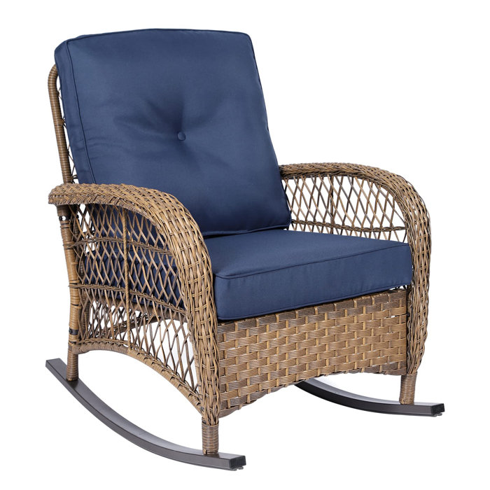 Bayou Breeze Matrix Wicker Outdoor Rocking Chair & Reviews | Wayfair